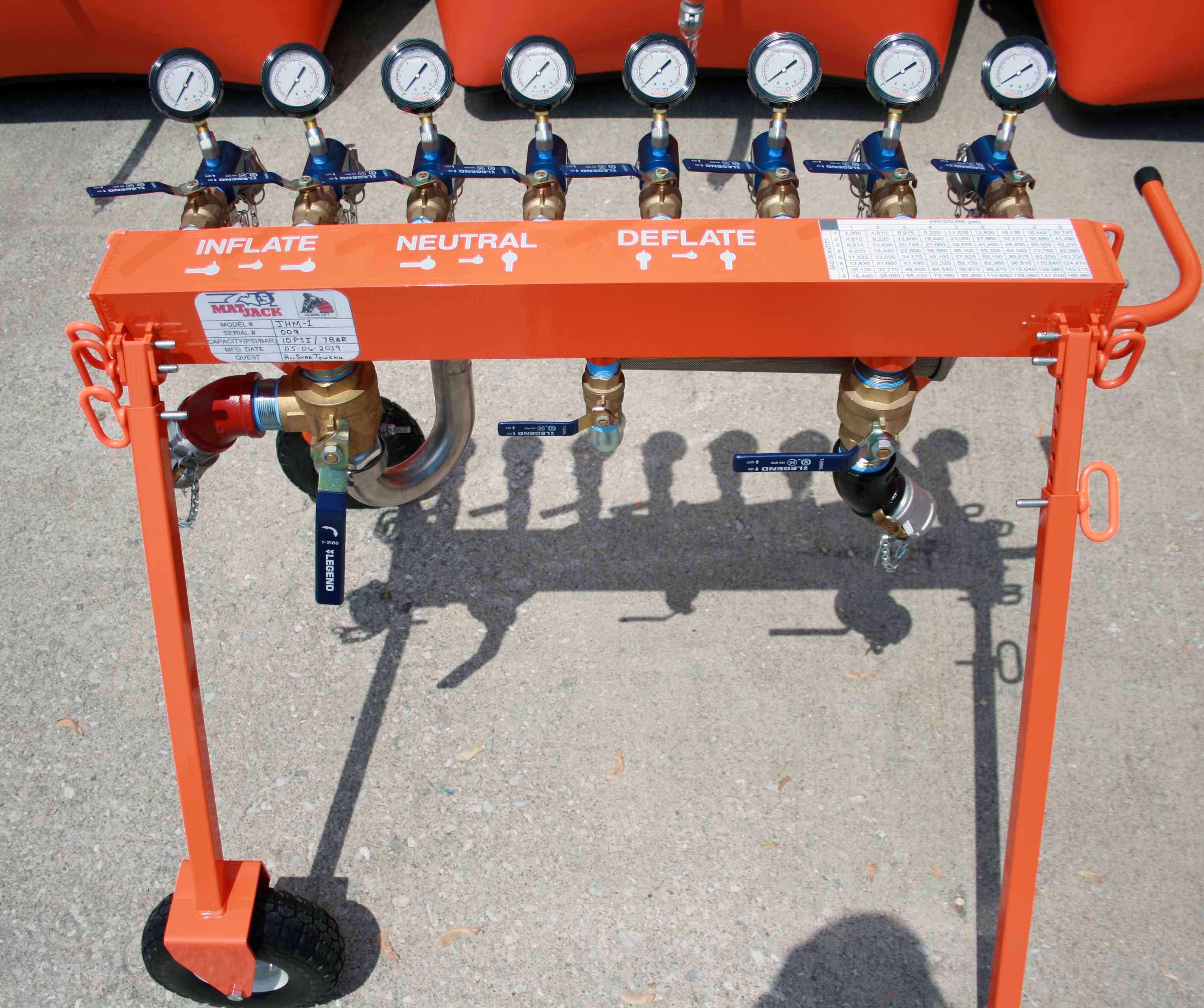 Inflate/Deflate Valve Bank On Matjack-Indianapolis Industrial Products